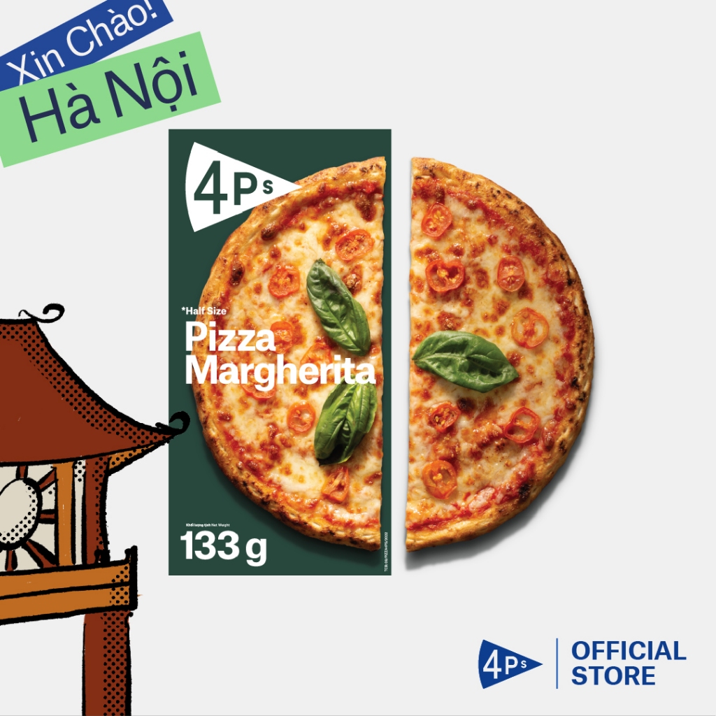 [Giao hoả tốc HCM và Hà Nội] Pizza 4P's Half Pizza Margherita đông lạnh ...
