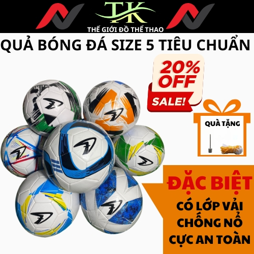 Quả bóng đá số 5 tiêu chuẩn, banh đá bóng da cao cấp 3 lớp dành cho trẻ ...