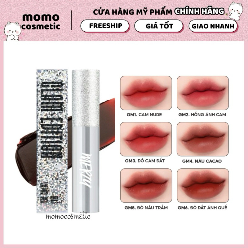 Son kem lì Merzy The Glam Mellow Tint vỏ bạc | Shopee Việt Nam
