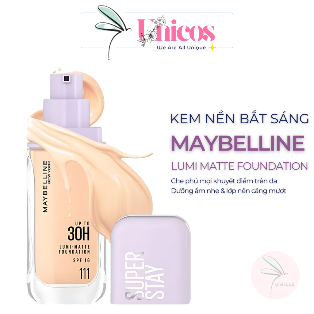 Kem Nền MAYBELLINE Super Stay Up To 30H Lumi Matte Foundation Bắt Sáng, Siêu Nhẹ Mặt 35ml ...