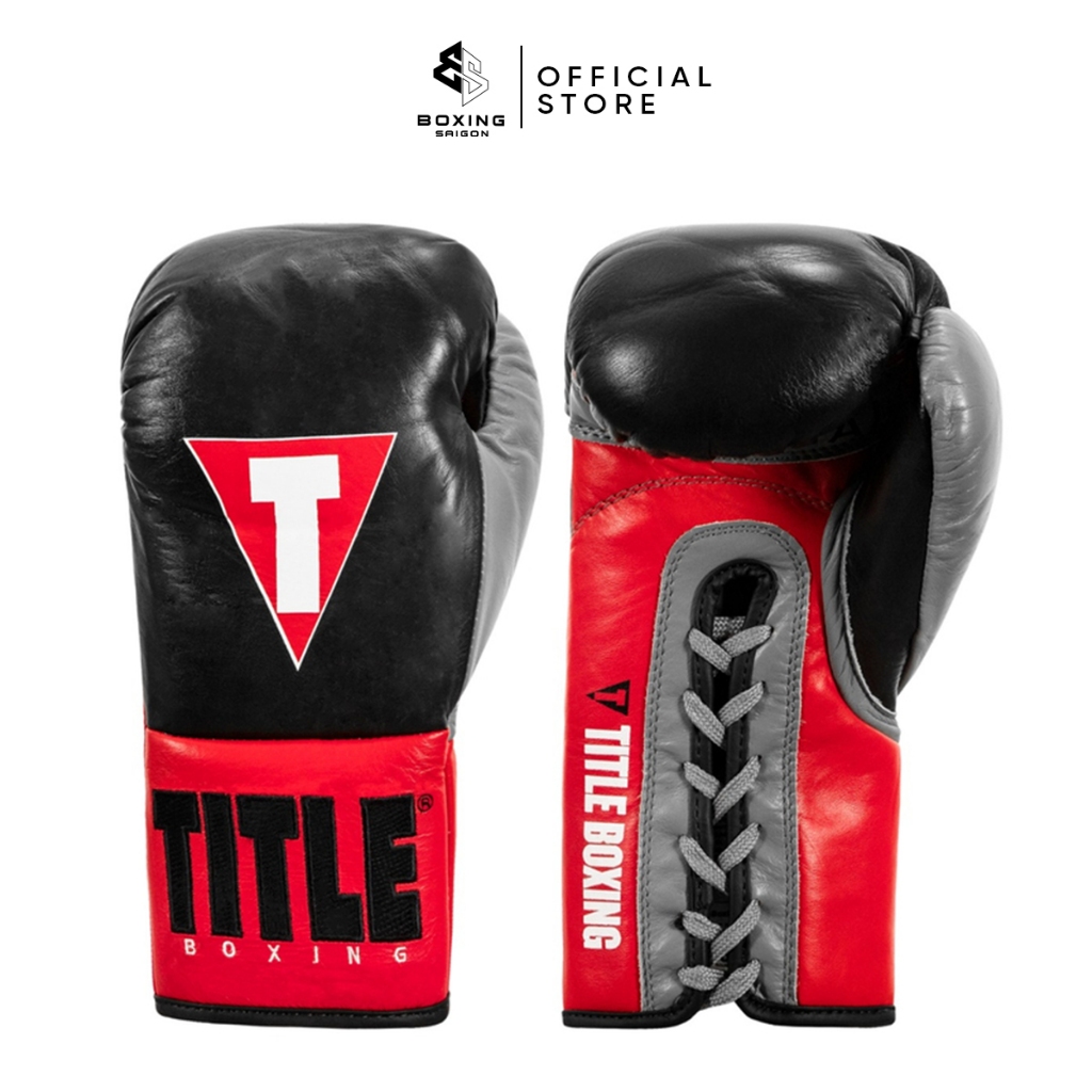 Găng Tay Boxing Title Full Force Official Pro - Black/Red | Shopee Việt Nam