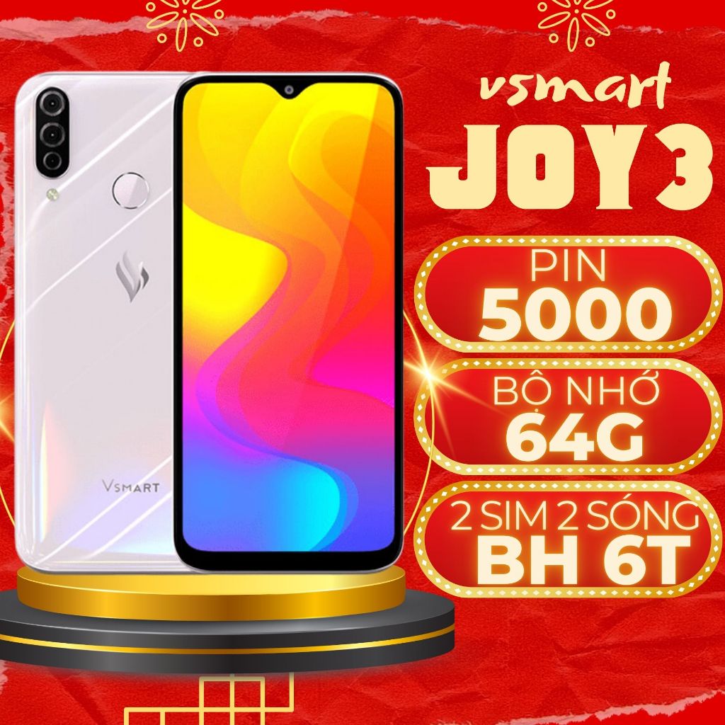 Điện thoại VSMART JOY3 Pin 5000mAh chính hãng giá rẻ, điện thoại bảo hành 6 tháng! | Shopee Việt Nam