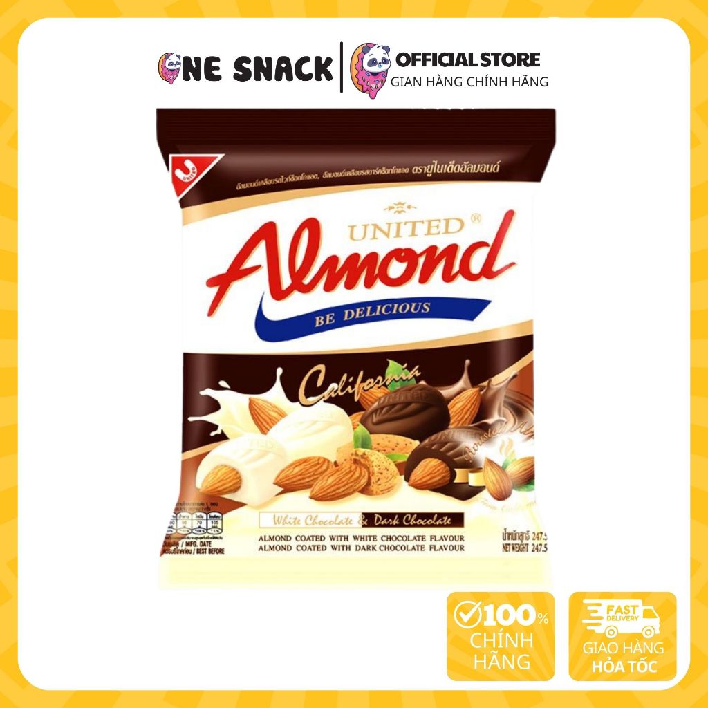Kẹo Socola Hạnh Nhân Almond Thailand White & Dark| Almond Thailand ...