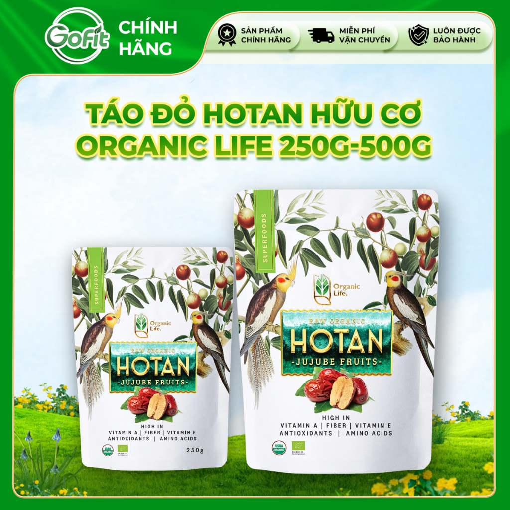 Táo Đỏ Tân Cương & Kỷ Tử & Hắc Kỉ Tử Sấy Khô Hữu Cơ ORGANIC LIFE, Gofit ...