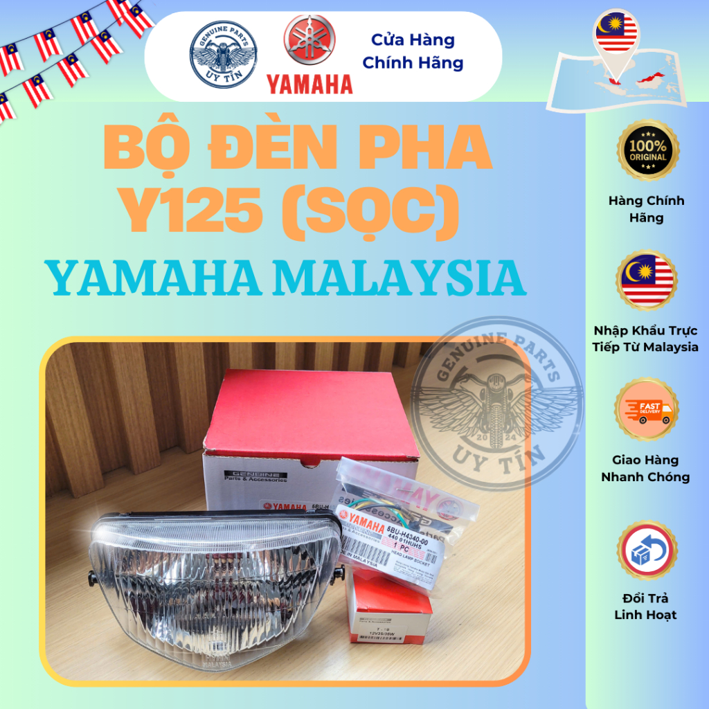 Bộ Đèn Pha Xe Y125 (Sọc) Hàng Nhập Khẩu Chính Hãng Yamaha Malaysia ...