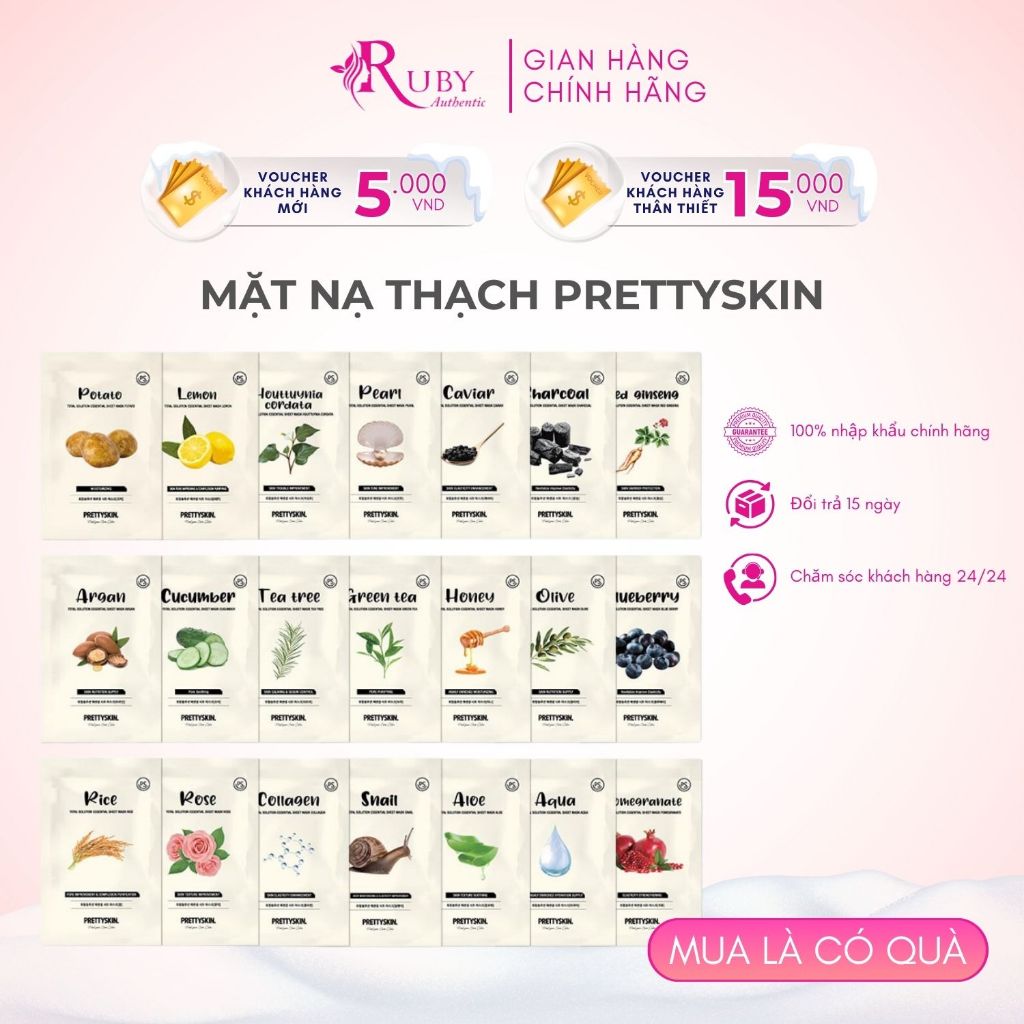 [NGẪU NHIÊN] Mặt Nạ Tinh Chất Pretty Skin Total Solution Essential ...