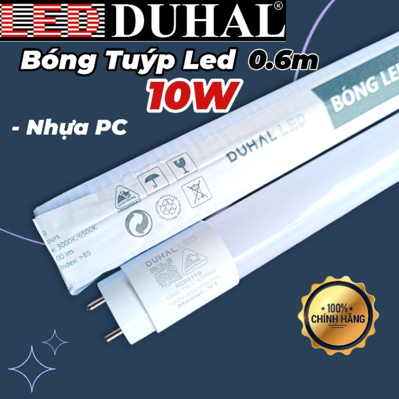 Bóng Đèn Led 60cm Tuýp 6 Tấc Bóng nhựa PC dài 0.6m Duhal KDH110 Chính ...