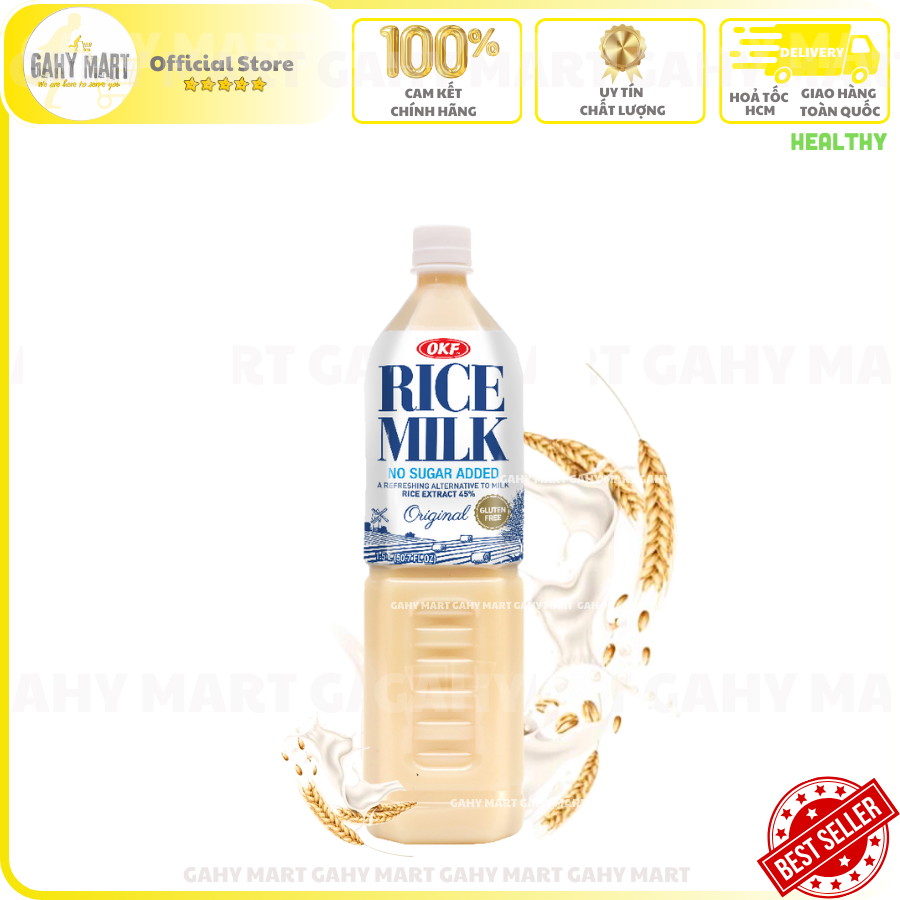 [DATE T6/2027] [CHAI 1,5Lít]- Nước gạo/ sữa gạo không đường OKF RICE ...