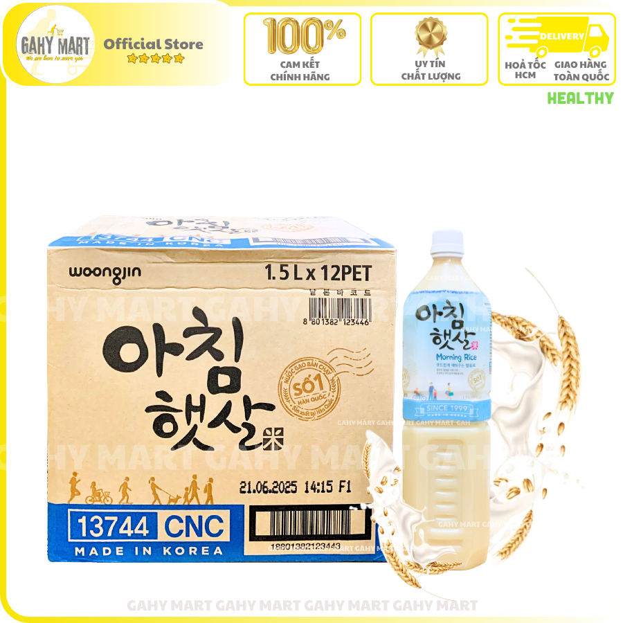 [Thùng 12 chai][t10/2025]Sữa gạo Nước gạo rang Hàn Quốc Morning Rice ...