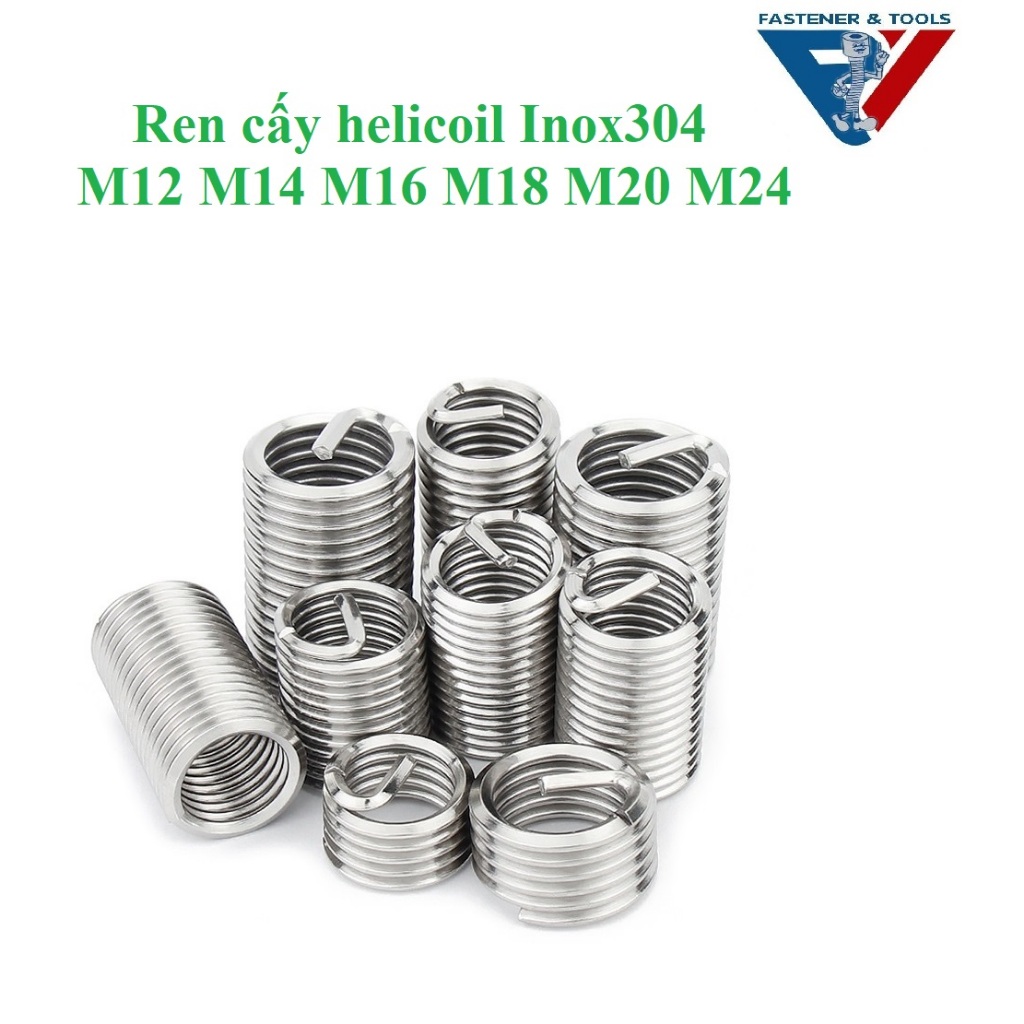(INOX304) ren cấy helicoil M12 -M24 chất liệu inox 304 | Shopee Việt Nam