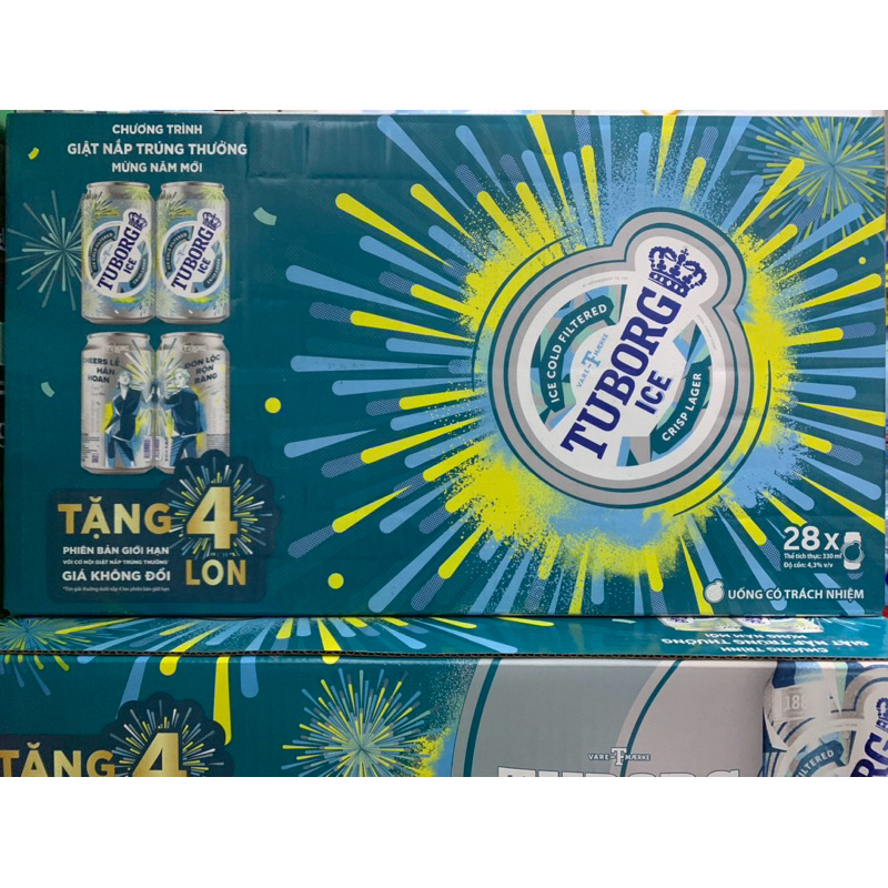 Bia Tuborg Ice 28 Lon - Hàng Xuân Tặng Thêm 4 Lon Phiên Bản Giới Hạn ...