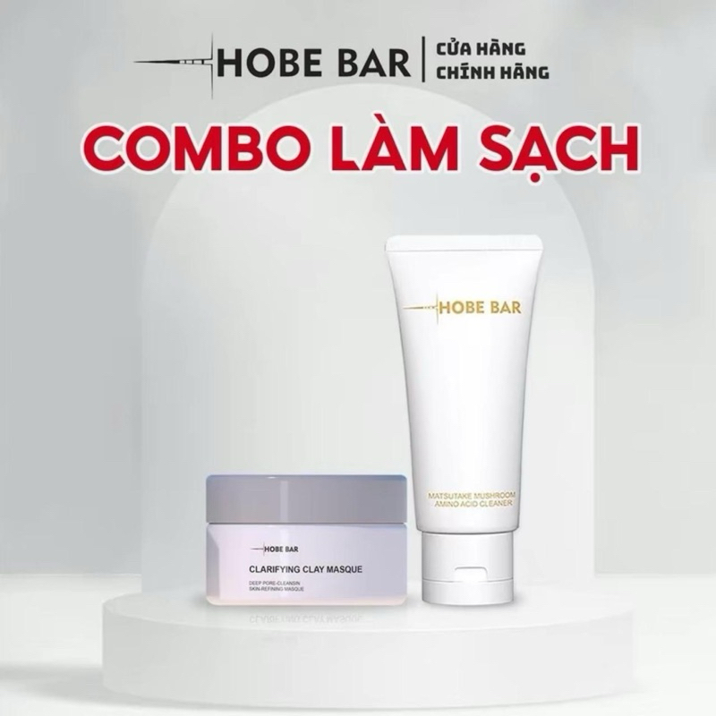 Combo Mặt Nạ Đất Sét 55G + Sữa Rửa Mặt 50ML HOBEBAR Làm Sạch Sâu Lỗ ...