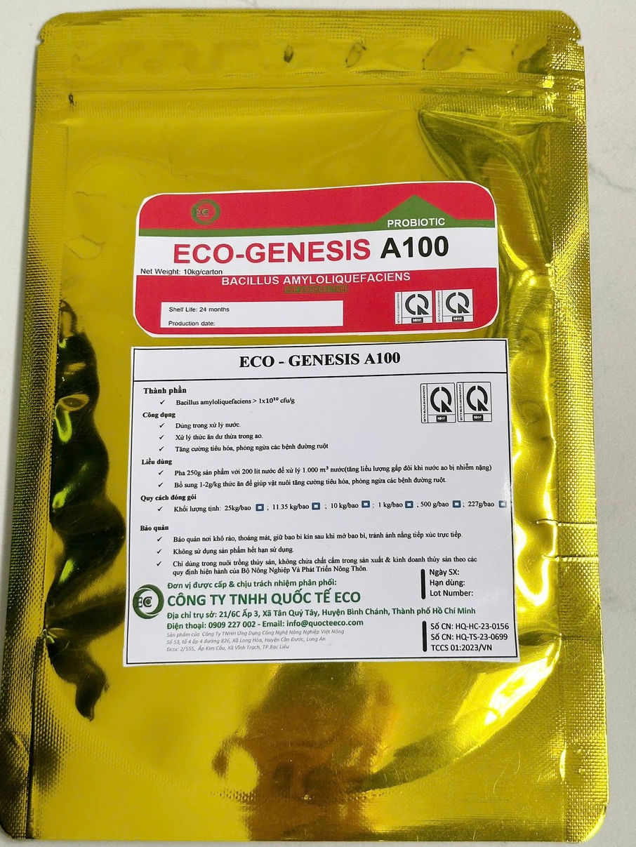 ECO GENESIS A100, thức ăn bổ sung và xử lý môi trường thủy sản 500g ...
