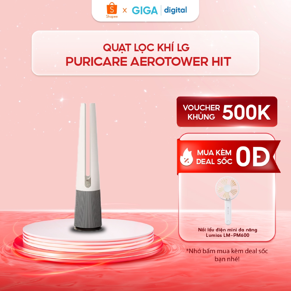 Quạt lọc khí LG PuriCare AeroTower Hit FS15GPBK0 - Công nghệ UVnano ...