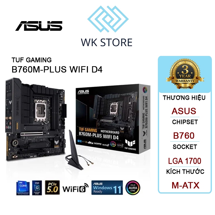 Mainboard ASUS TUF GAMING B760M-PLUS WIFI D4 Mới BH 36T | Shopee Việt Nam