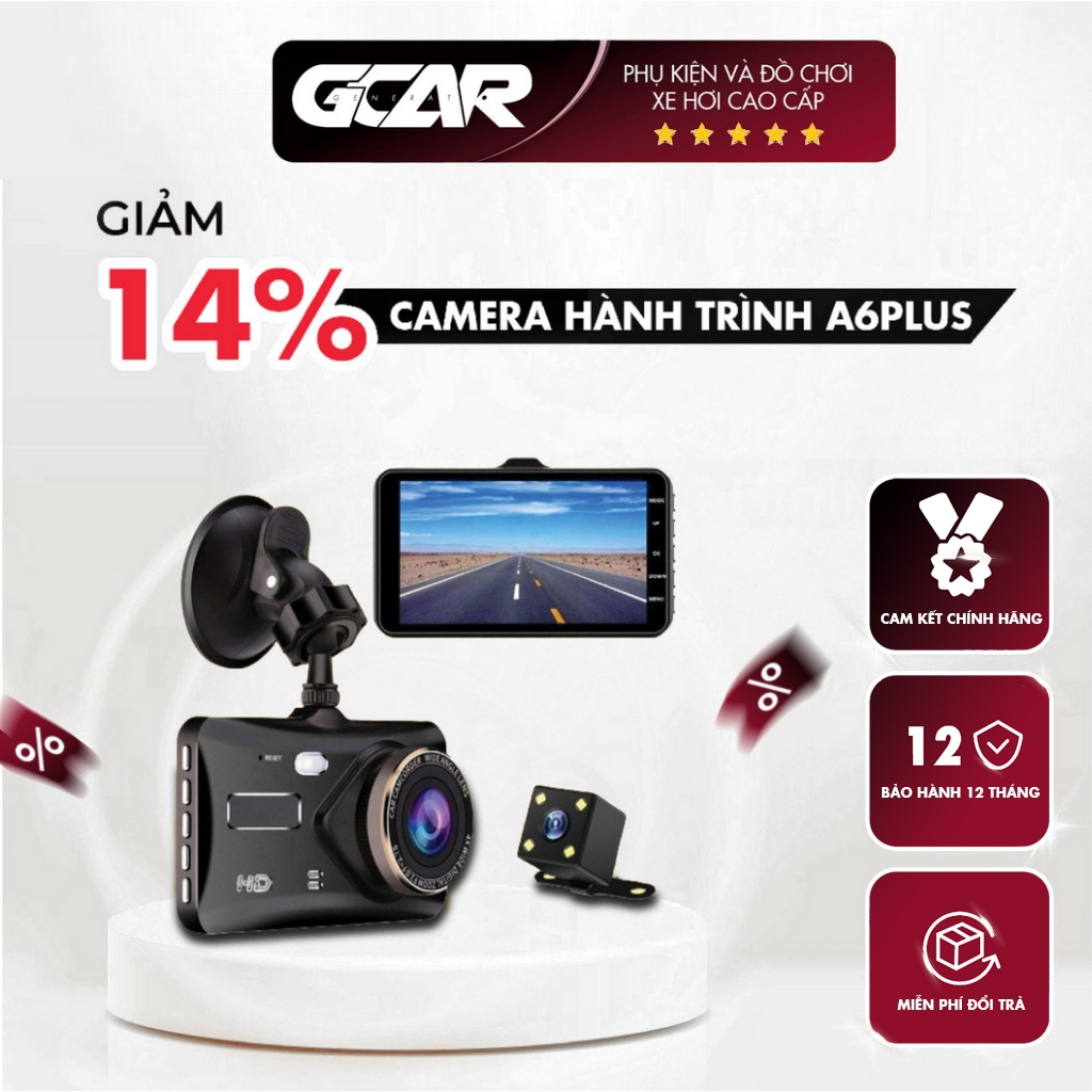 Camera hành trình ô tô A6 Plus tính năng như ghi hình sắc nét Full HD ...