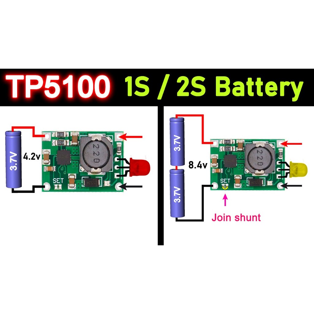Mạch Sạc Pin 1S Hoặc 2S TP5100 4.2v 8.4v 2A Có Bảo Vệ | Shopee Việt Nam