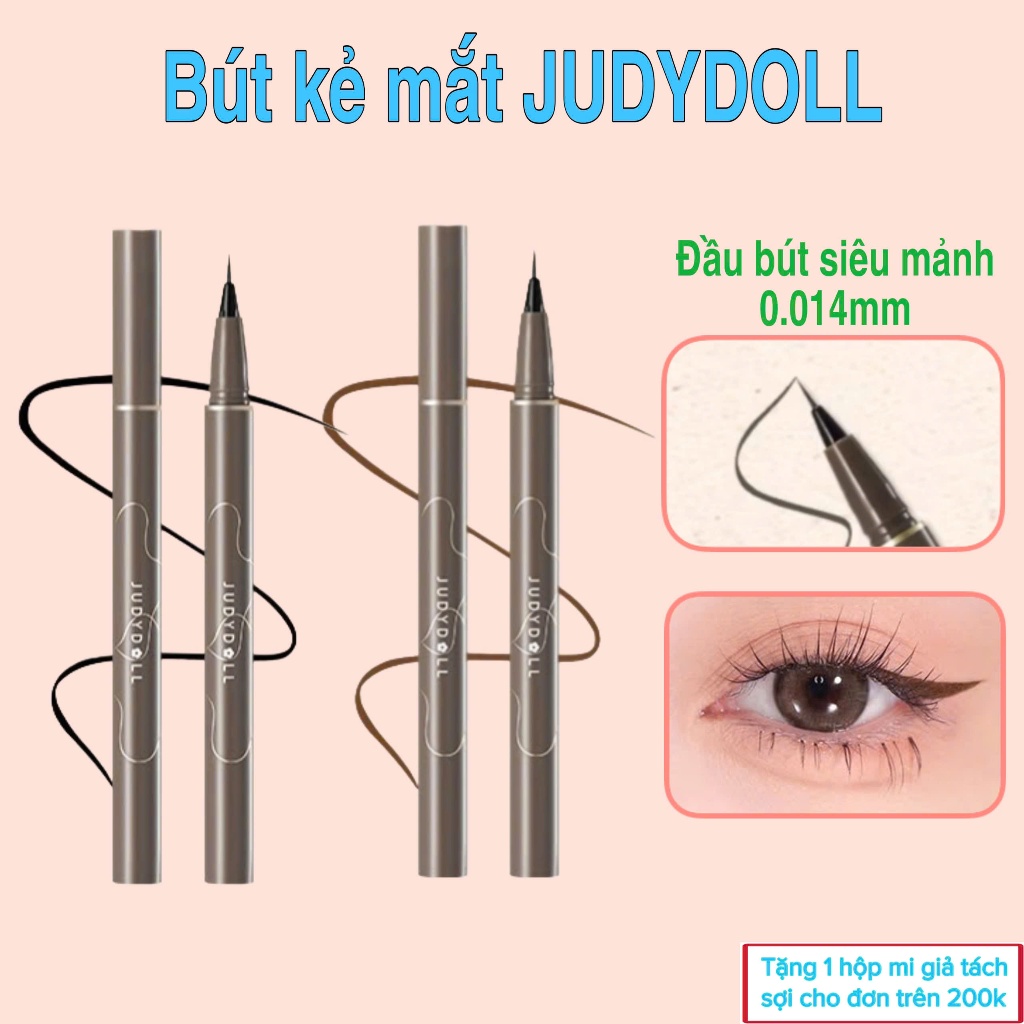 Bút kẻ mắt nước cao cấp JUDYDOLL siêu mảnh 0,014mm nhanh khô, lâu trôi ...