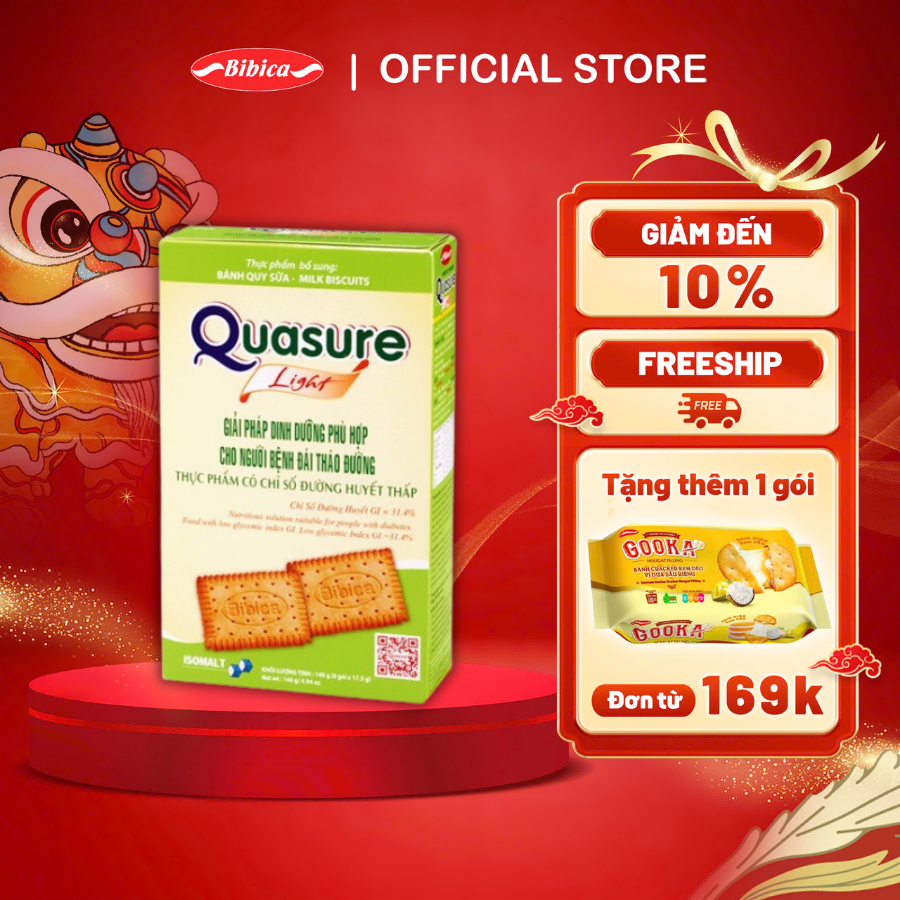 Bánh Quy Quasure Light Sữa Bibica 140g - Thực phẩm dành cho người ăn ...