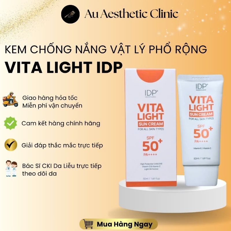 Kem Chống Nắng Vật Lý IDP Vita Light SPF 50+, PA + (INDERPHARMA VITA ...