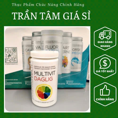 [Pharmatech] Viên uống vitamin Multivit Daglig bổ sung 12 loại vitamin ...