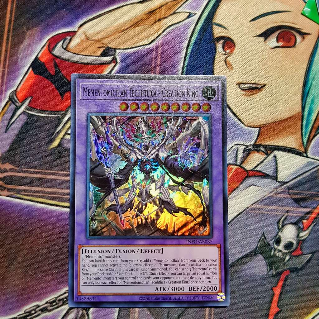 Thẻ bài Yugioh chính hãng | Mementomictlan Tecuhtlica - Creation King (AE) | INFO Super Rare ...