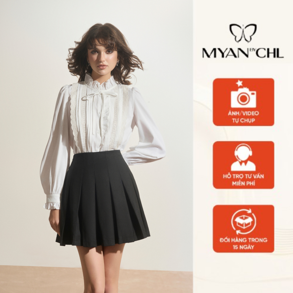MYAN DESIGN Chân Váy Tennis Xếp Ly Cạp Cao Phong Cách Hàn Quốc Dễ Phối Đồ VVN092305 VVN092404 ...
