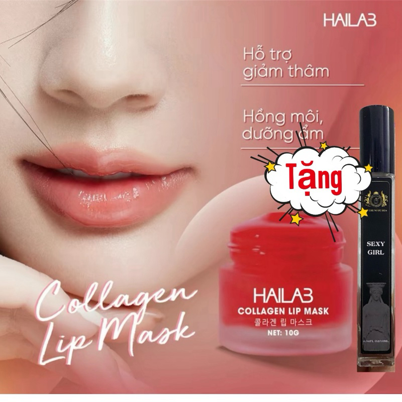 [Tặng 1 nước hoa 10ml]Son Dưỡng Hồng Môi Lựu Đỏ 10g HaiLab Lipmask ...