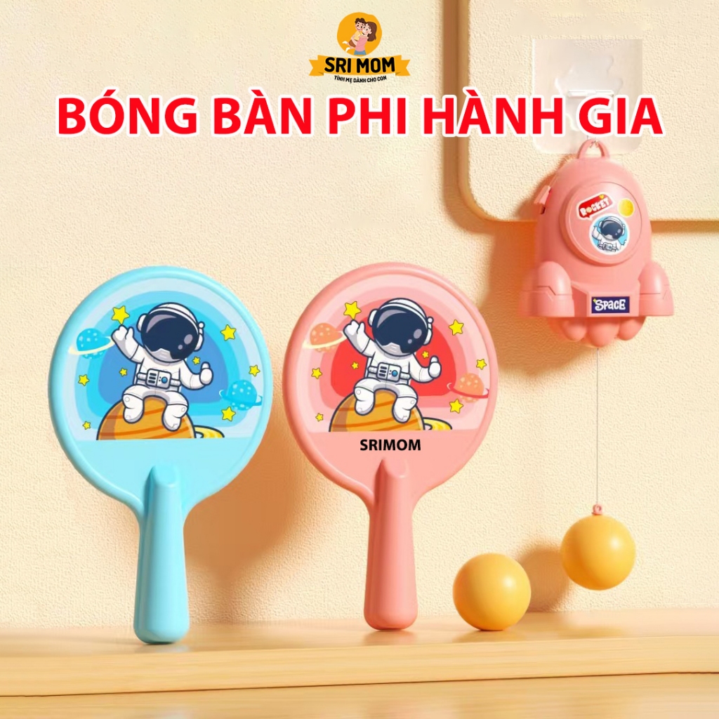 [LOẠI 5 BÓNG] Bộ đồ chơi vợt bóng bàn phi hành gia, nhựa ABS cao cấp ...