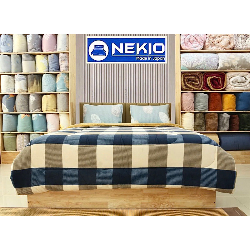 Chăn lông cừu Nekio đại hàn kẻ Nhật Bản | Shopee Việt Nam