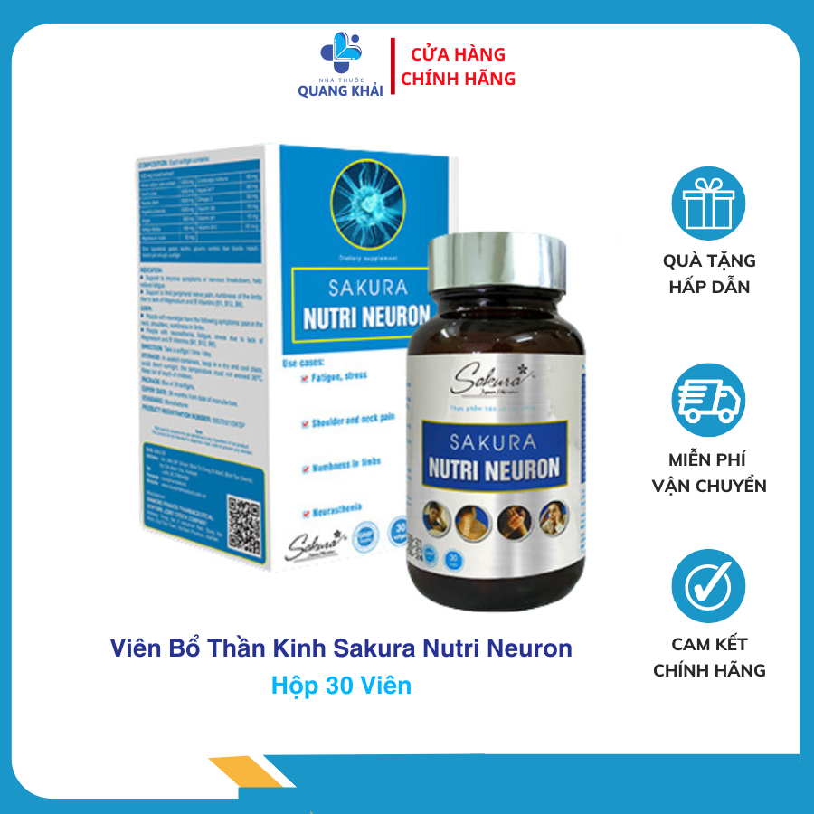 Viên Bổ Thần Kinh Sakura Nutri Neuron - Hỗ Trợ Suy Nhược Thần Kinh,Giảm ...
