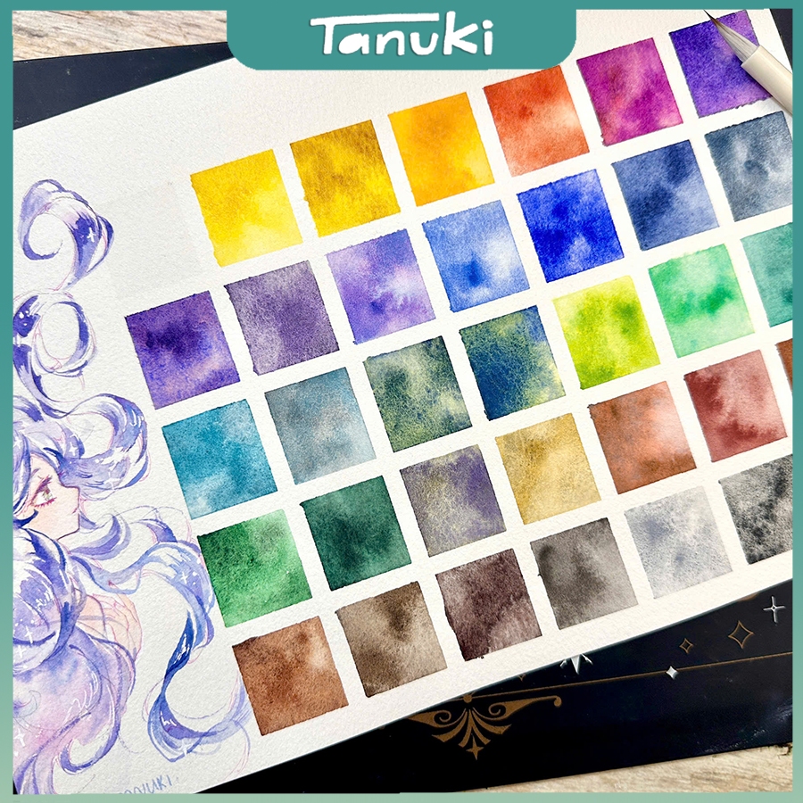 [TANUKI ART] Pocket màu nước Mijello 34 màu tách lớp 0.5ml | Shopee ...