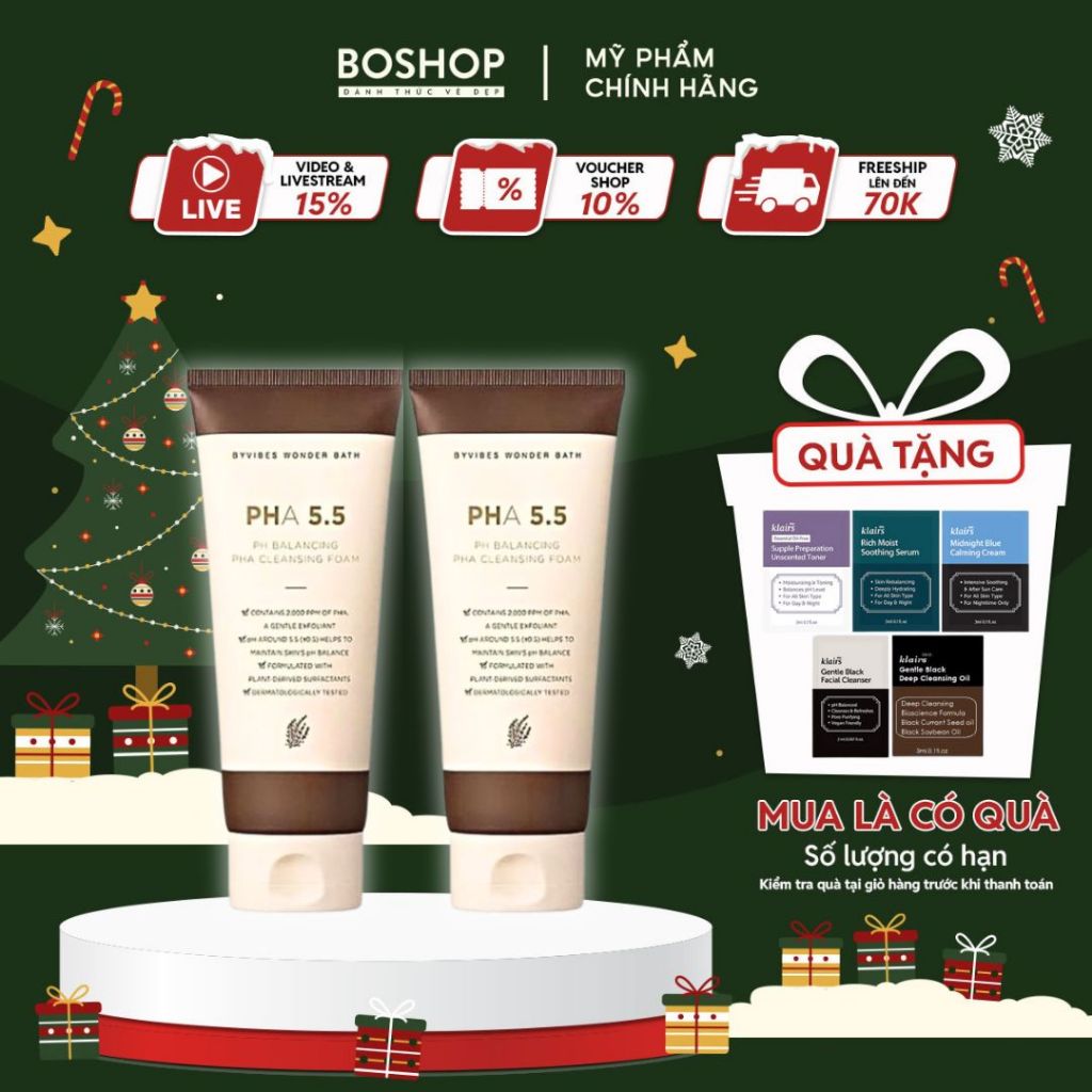 Sữa Rửa Mặt Bọt Dịu Nhẹ Byvibes Wonder Bath PHA 5.5 130ml | Shopee Việt Nam