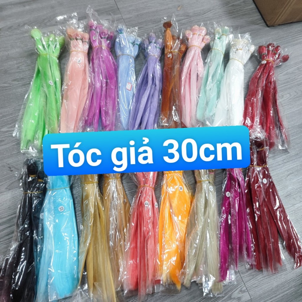 tóc giả búp bê dài 30cm*100cm ,phụ kiện may dán tóc giả búp bê 12in ...