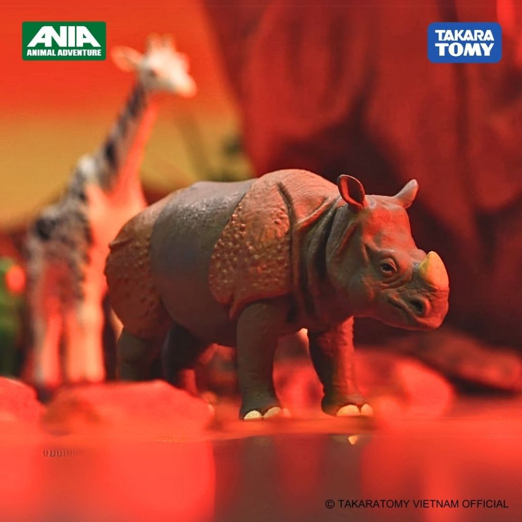 Mô hình động vật Tê giác Ấn Độ Ania Kingdom Inidan Rhino 900054 Fullbox ...