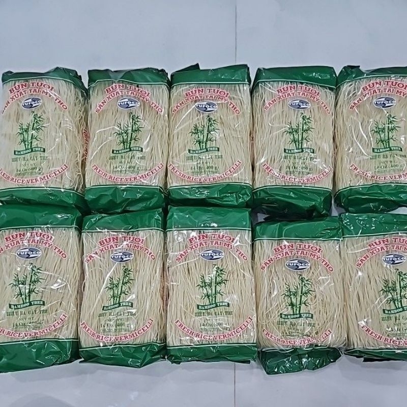Combo 10 gói Bún tươi sấy khô loại A xuất khẩu ,hiệu BA CÂY TRE 400gr ...