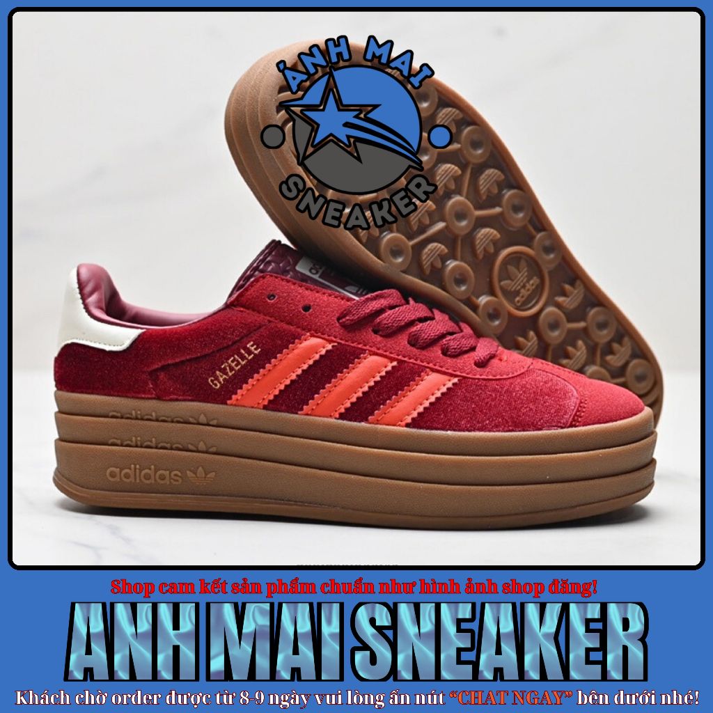 𝗦𝗡𝗘𝗔𝗞𝗘𝗥 𝗦𝗛𝗢𝗘𝗦 𝗕𝗘𝗦𝗧 𝗤𝗨𝗔𝗟𝗜𝗧𝗬_Gazelle Bold 'Bright Red' IG4388_𝗣𝗥𝗘-𝗢𝗥𝗗𝗘𝗥 ...
