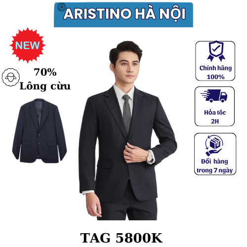 ( SALE 75% SIZE L)Áo Khoác Blazer Nam Aristino Business màu tím than 1SJ01903 TAG 5800K | Shopee ...