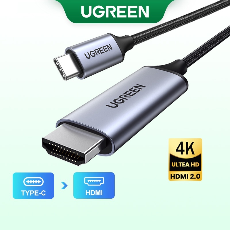 Cáp chuyển USB Type C sang HDMI 4K @60Hz Ugreen 50570, 30841 dài 1.5m MM142 hàng chính hãng ...