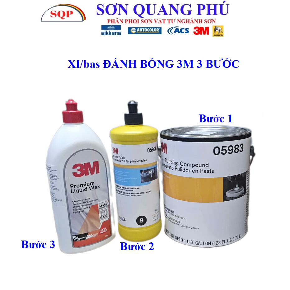 Xi đánh bóng 3M 3 bước 05983 05996 06006 nhập khẩu Mỹ đánh bóng gỗ và ...