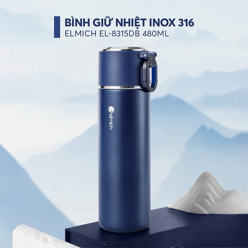 [ELMICH] BÌNH GIỮ NHIỆT INOX 316 DUNG TÍCH 480ML - EL8315DB | Shopee Việt Nam