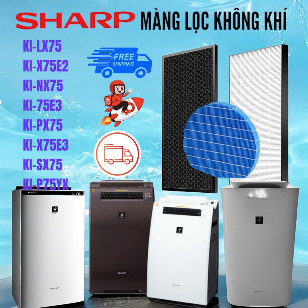Màng lọc không khí sharp KI-LX75 KI-NX75 KI-PX75 KI-RX75 KI-SX75 KI-X75E2/3/8/9 KI-N75YX KI ...