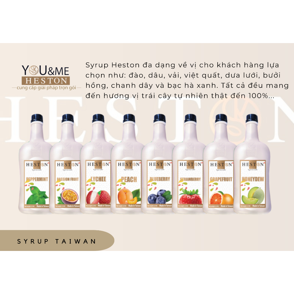 [MẪU MỚI] SYRUP TRÁI CÂY HESTON DÙNG PHA CHẾ TRÀ TRÁI CÂY CHAI 2.5KG ...