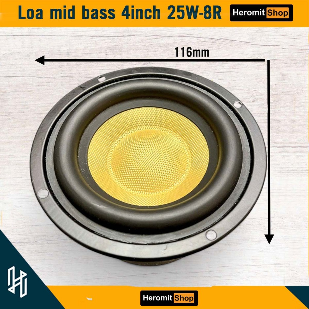 Loa mid bass 40W 4R màng loa vàng Fiber cực bền | Shopee Việt Nam