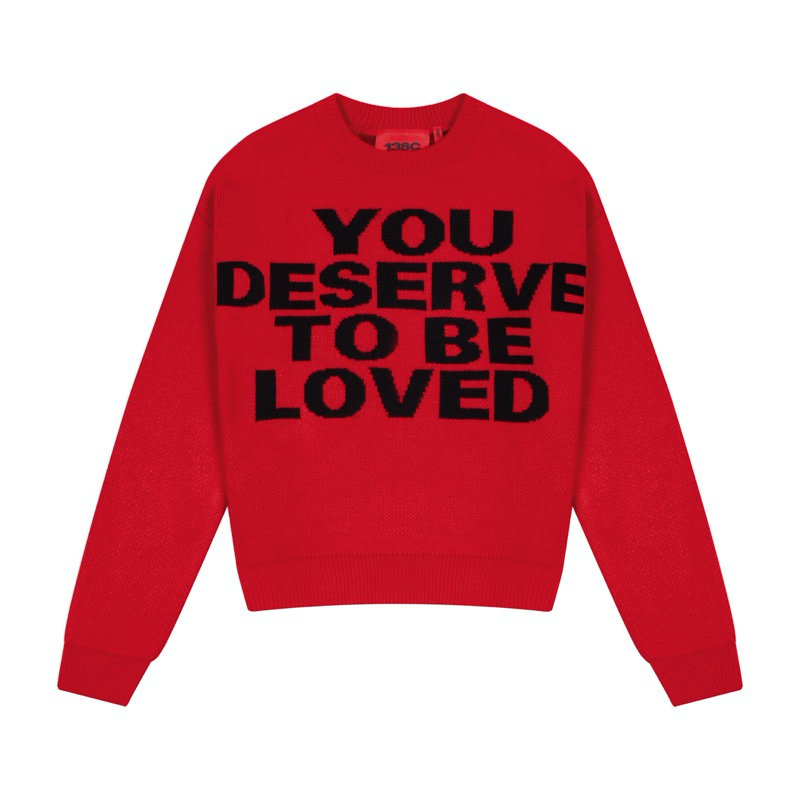 YOU DESERVE TO BE LOVED / RED BLACK | Shopee Việt Nam