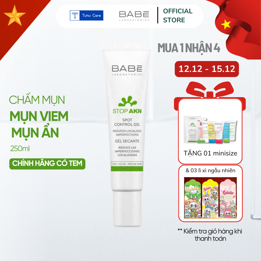 Chấm Mụn BABÉ STOP AKN Spot Control Gel 8ml [Chính Hãng Tây Ban Nha ...