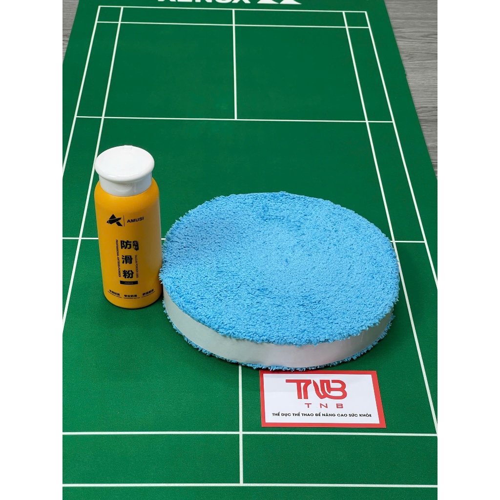 CB002 Quấn Cán Vải Cầu Lông Chống Mồ Hôi Tay Loại Dài 10 mét hoặc 5 mét tặng ngay 1 Lọ Bột Phấn ...