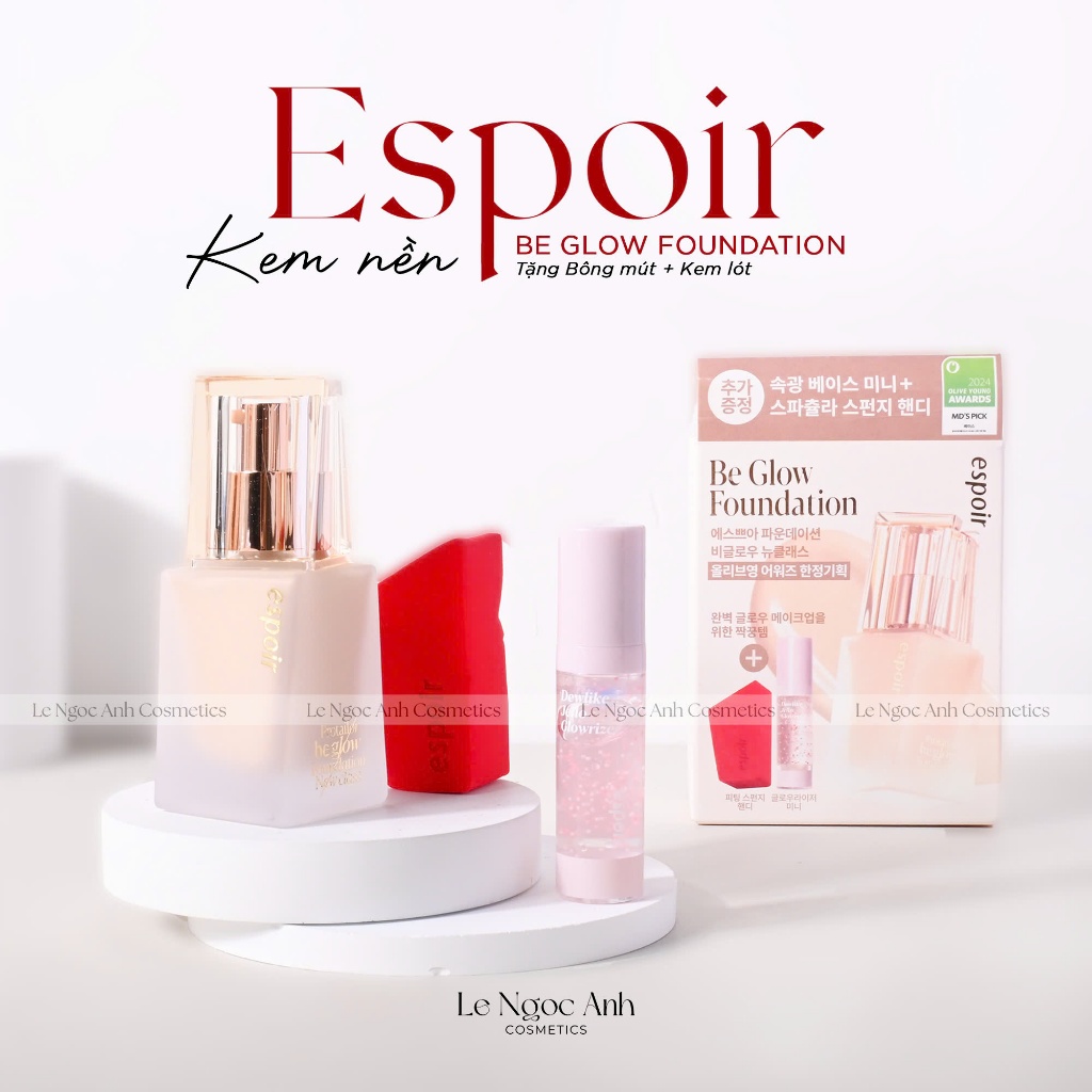 [Hàng chính hãng] Kem Nền Espoir Be Glow Foundation (Kèm Tặng Kem Lót ...
