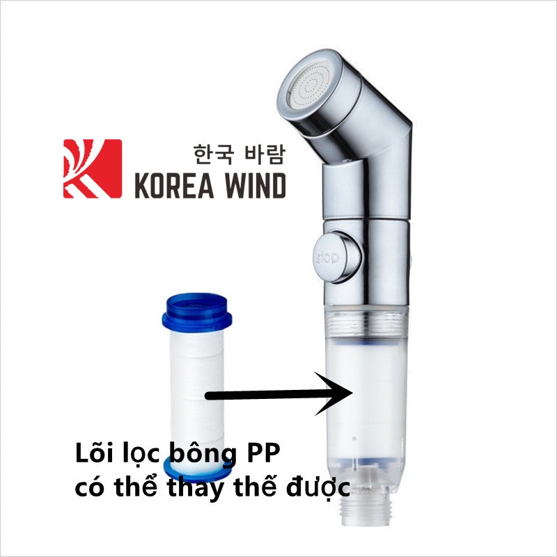 Vòi xịt vệ sinh bồn cầu mạ điện trong suốt, lõi bông lọc PP, vòi vệ ...