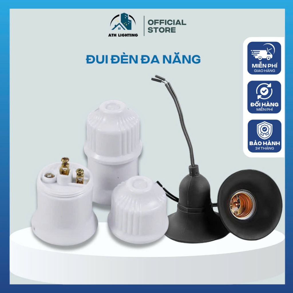 Đui Đèn Xoáy E27 ATH LIGHTING, Loại Đui Xoáy Chống Nước Độ Bền Cao Chuyên Dùng Treo Thả Bóng ...